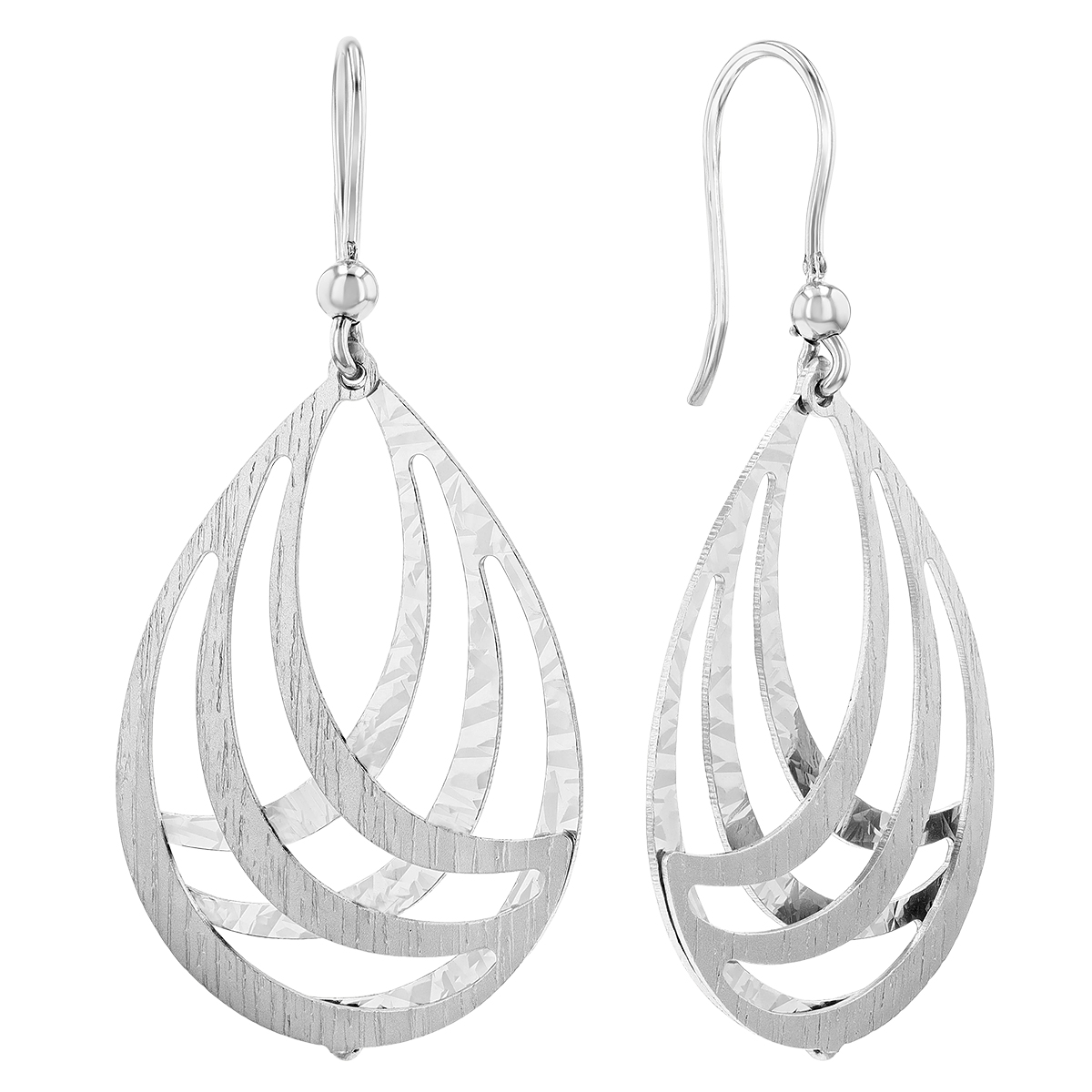 Sterling Silver Teardrop Swirl Dangle Earrings | Borsheims