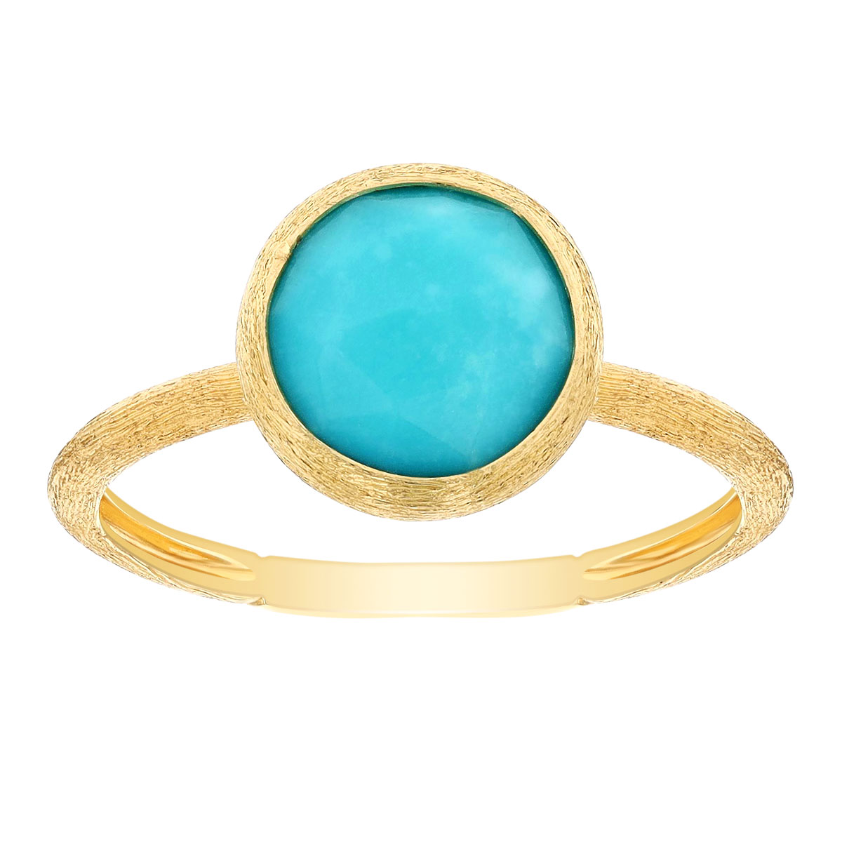 Marco Bicego Jaipur Rose Cut Turquoise Bezel Set Ring in Yellow Gold ...