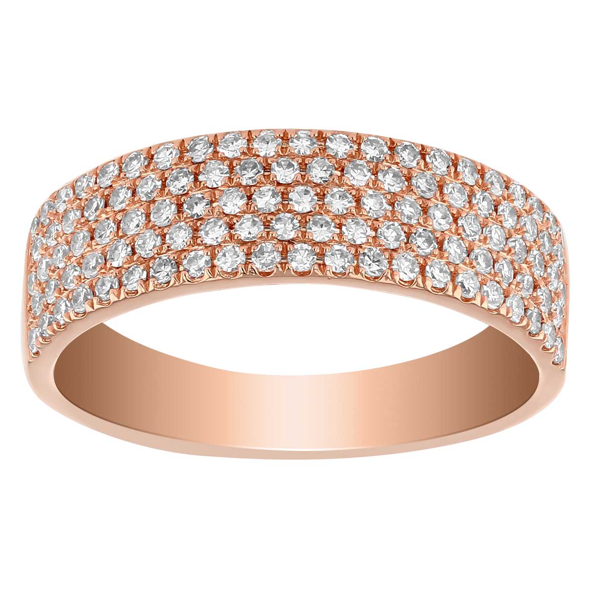 Diamond Pavé 5 Row Ring in Rose Gold | Borsheims