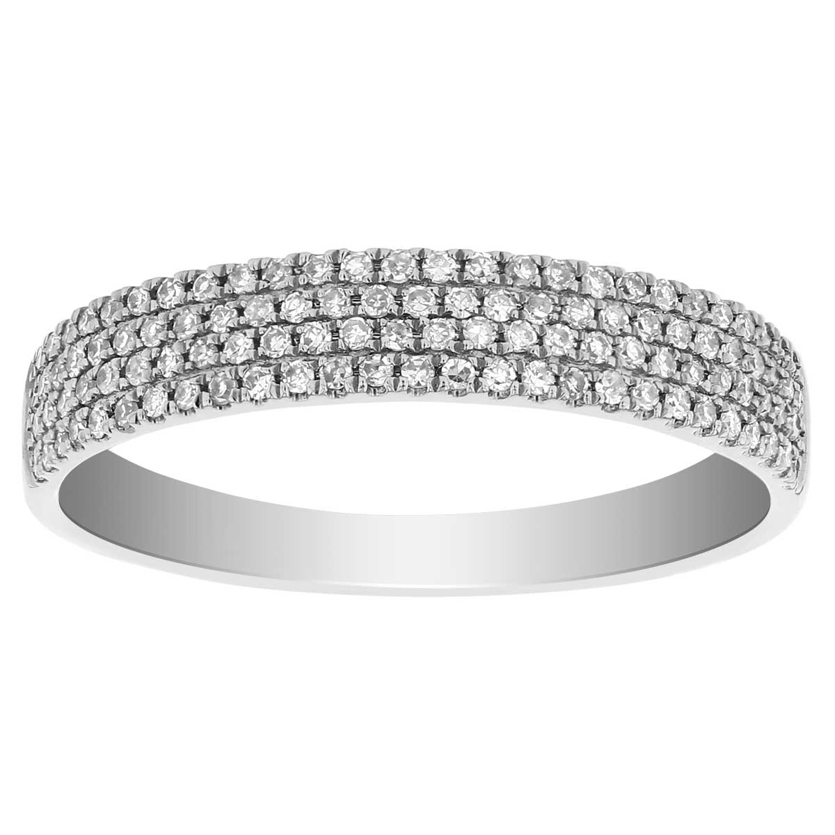 Diamond Pavé 4 Row Ring in White Gold | Borsheims