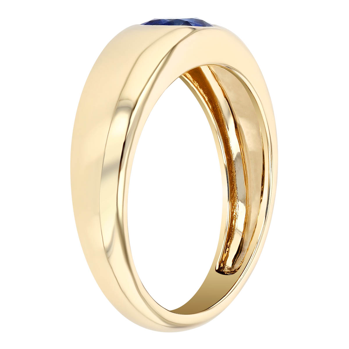 Oval Sapphire Flush Set Ring in Yellow Gold | Borsheims
