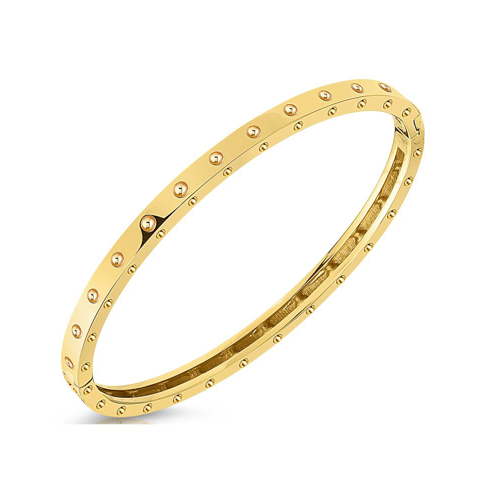 Roberto Coin 18K Yellow Gold Symphony Hinged Bangle Bracelet | Borsheims