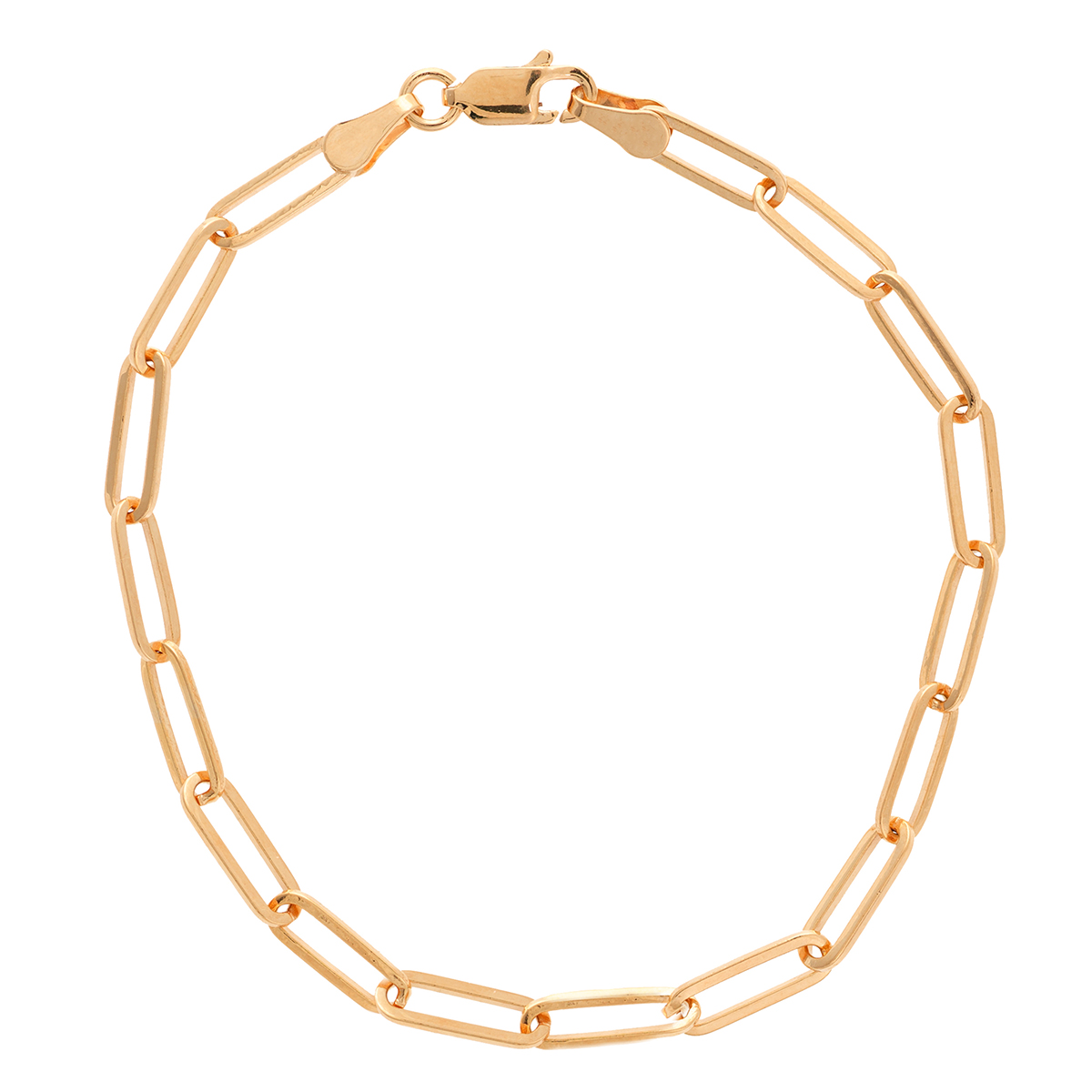 Paper Clip Flat Link Bracelet In Rose Gold 7 25 Borsheims Paper Clip Flat Link Bracelet In Rose Gold 7 25 Borsheims