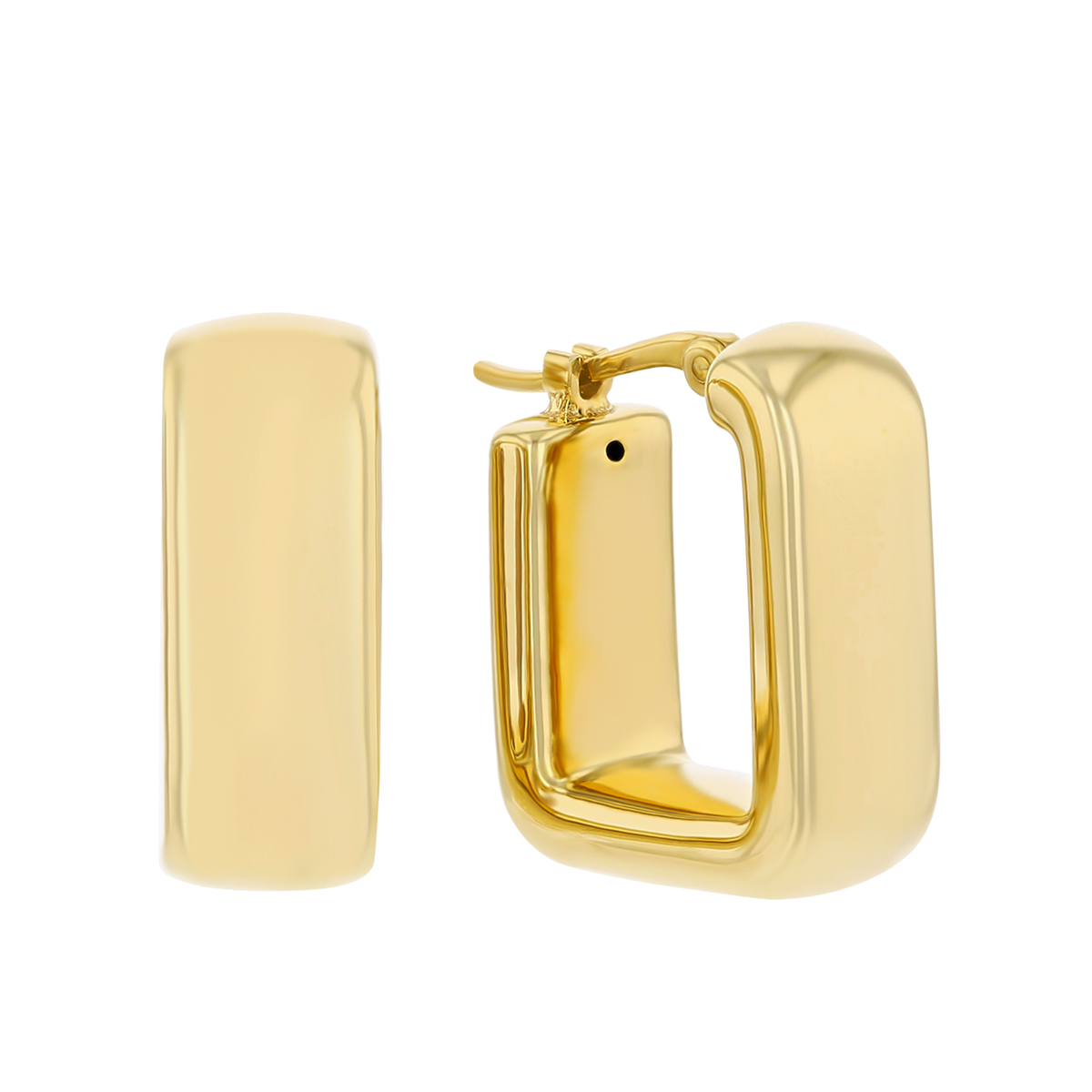 14k Yellow Gold Medium Square Hoop Earrings Borsheims