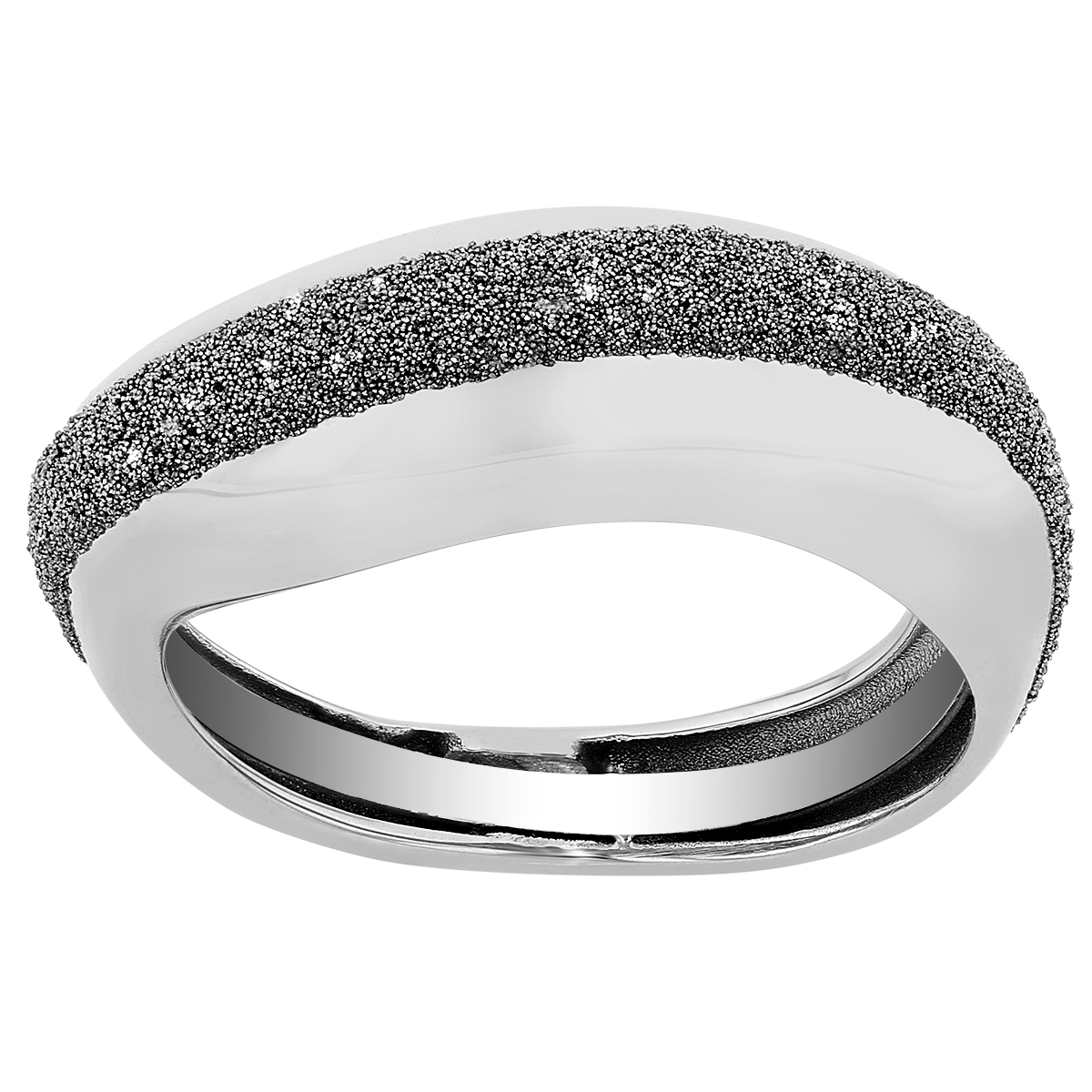Pesavento Wide Diamanti Ring in 18K White Gold with Storm Gray Diamond ...