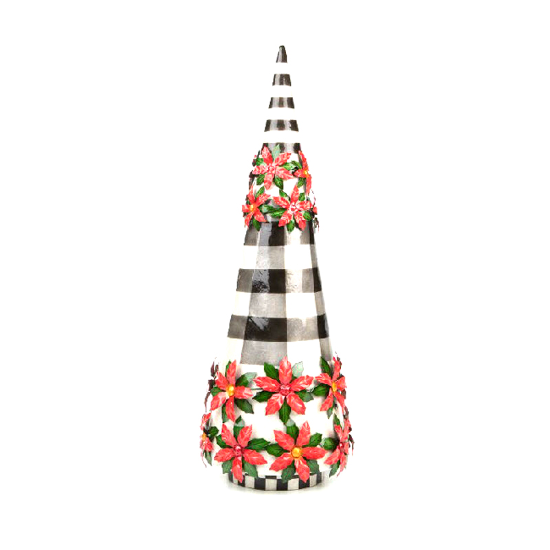 MacKenzie-Childs Checkmate Poinsettia Tree, Small | 35517-4113 | Borsheims MacKenzie-Childs Checkmate Poinsettia Tree, Small | 35517-4113 | Borsheims