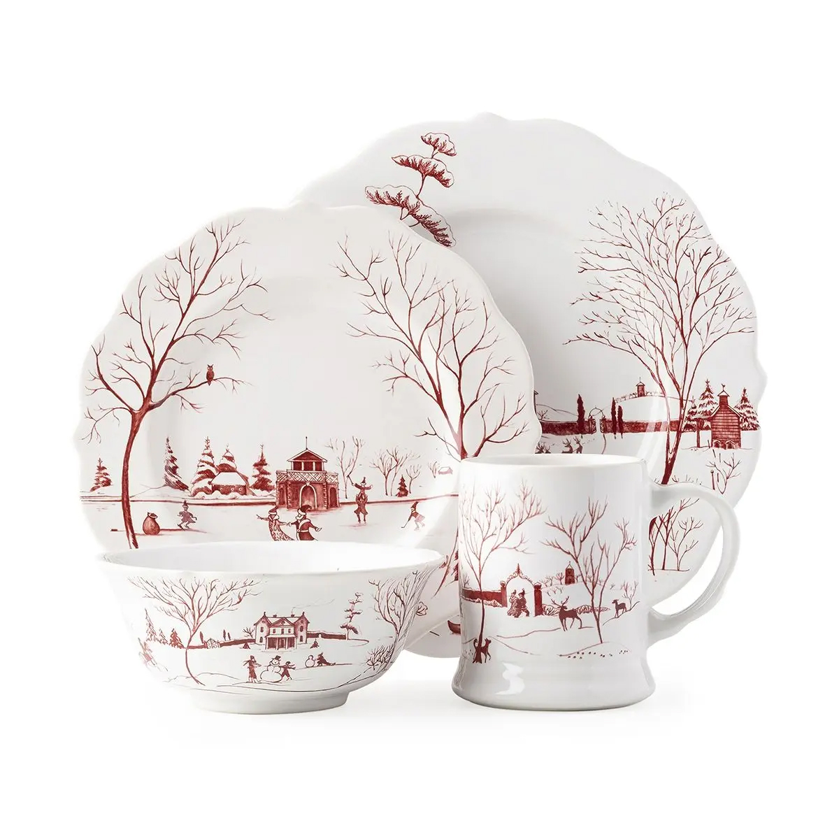 Juliska Country Estate Winter Frolic Ruby Dinnerware & Serveware ...