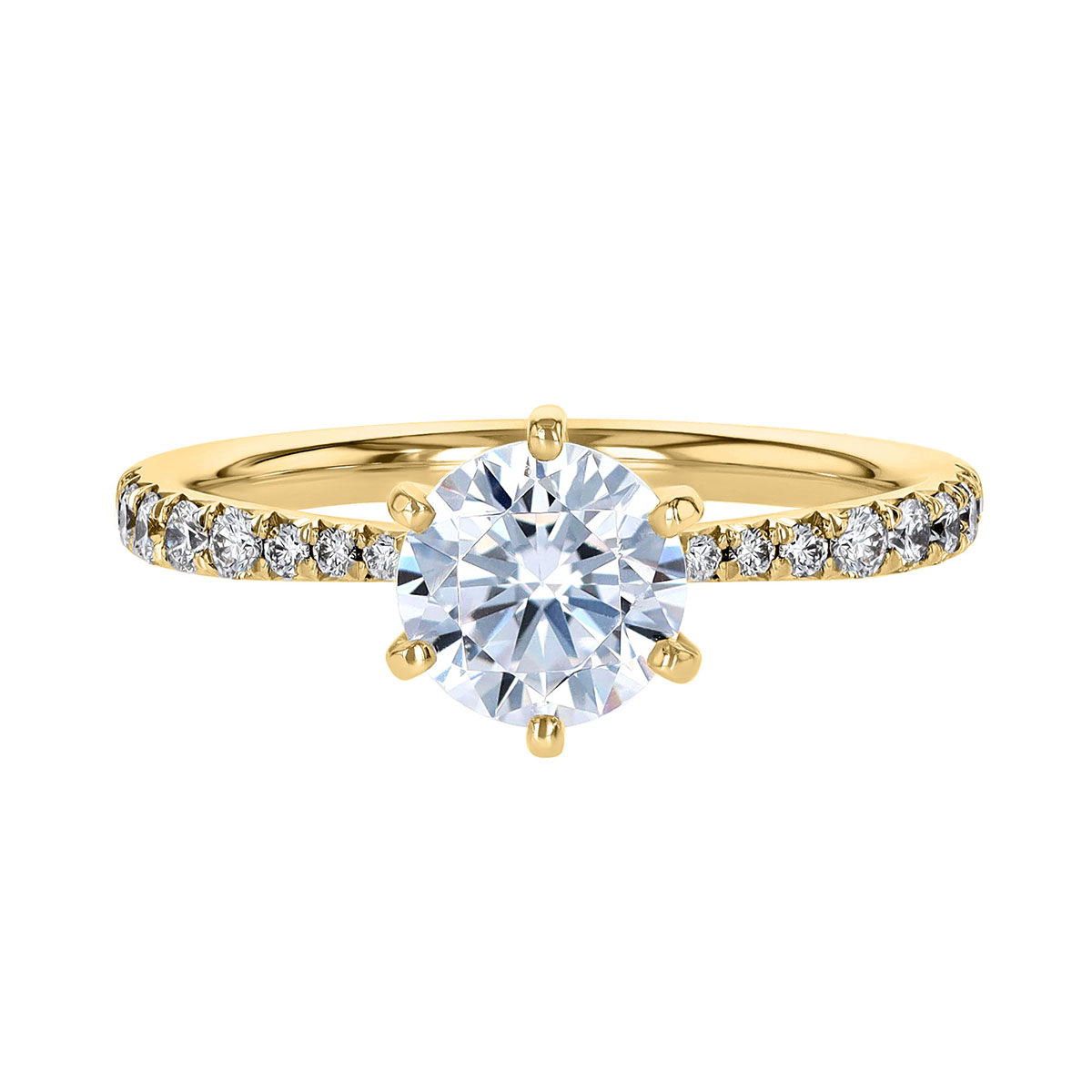 Platinum Diamond Tapered 6 Prong Engagement Ring Setting | Borsheims Platinum Diamond Tapered 6 Prong Engagement Ring Setting | Borsheims
