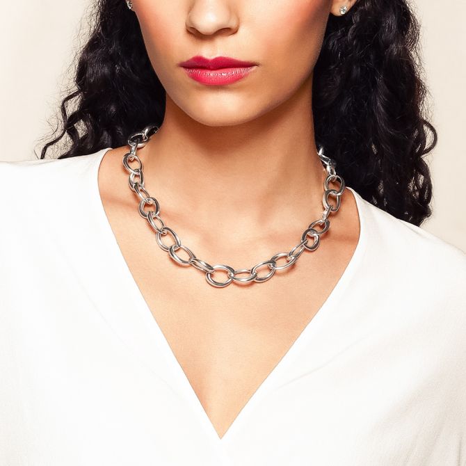 Chunky Silver Chain Necklace