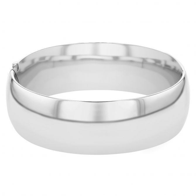 Sterling Silver Wide Rounded Bangle Bracelet | Borsheims