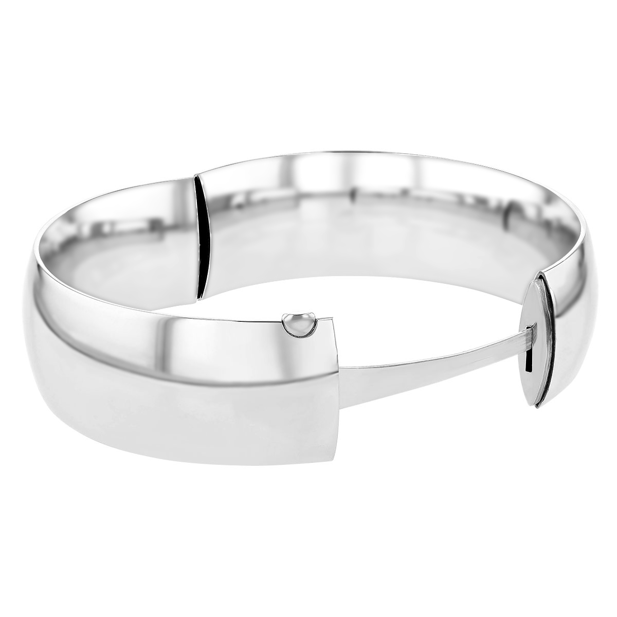 Sterling Silver Wide Rounded Bangle Bracelet | Borsheims