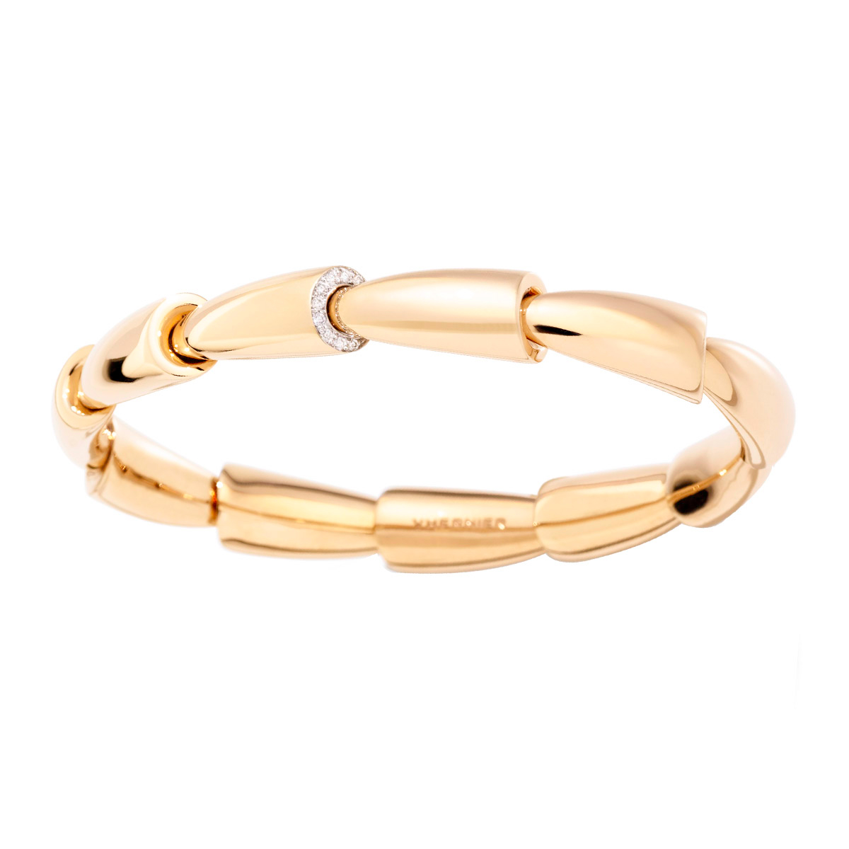 Vhernier Calla Midi Diamond Bracelet in Yellow Gold | 0G1652BR311 | Borsheims