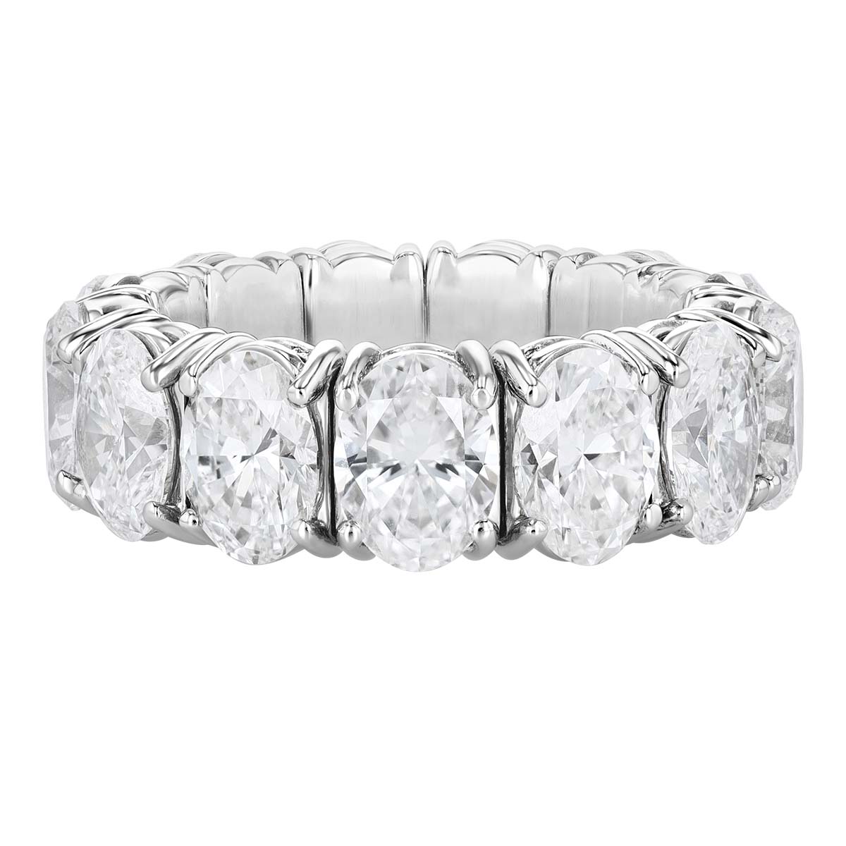 Zydo Oval Diamond Stretch Band Ring in White Gold | PU142-67793 | Borsheims