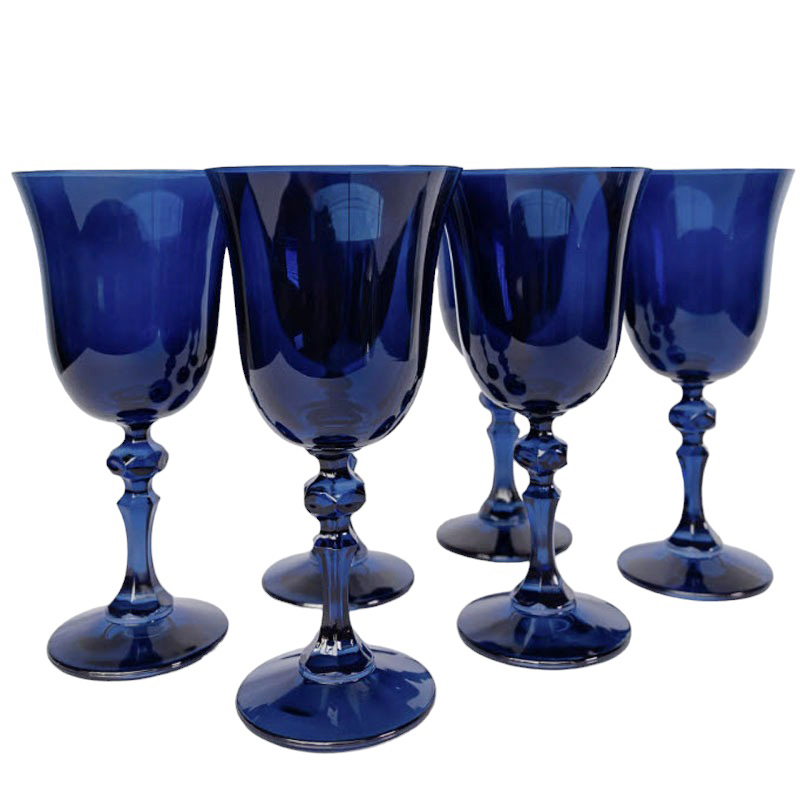 Estelle Midnight Blue Regal Goblets, Set of 6 | REGAL GOBLET MID BLUE ...