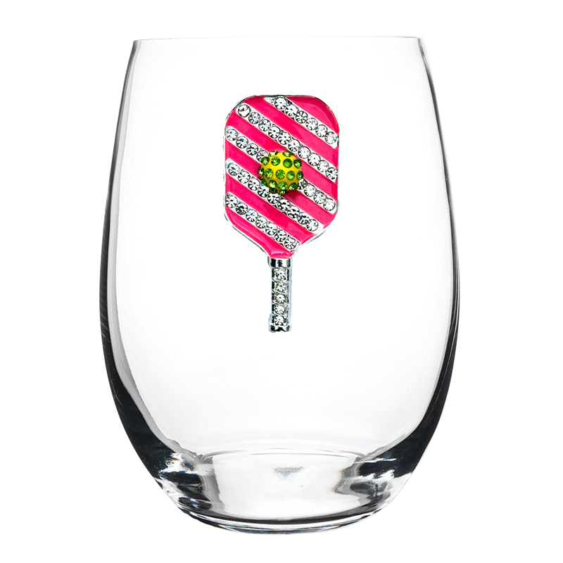 The Queens' Jewels Pickleball Stemless Wine Glass | 0700-009-200-D ...