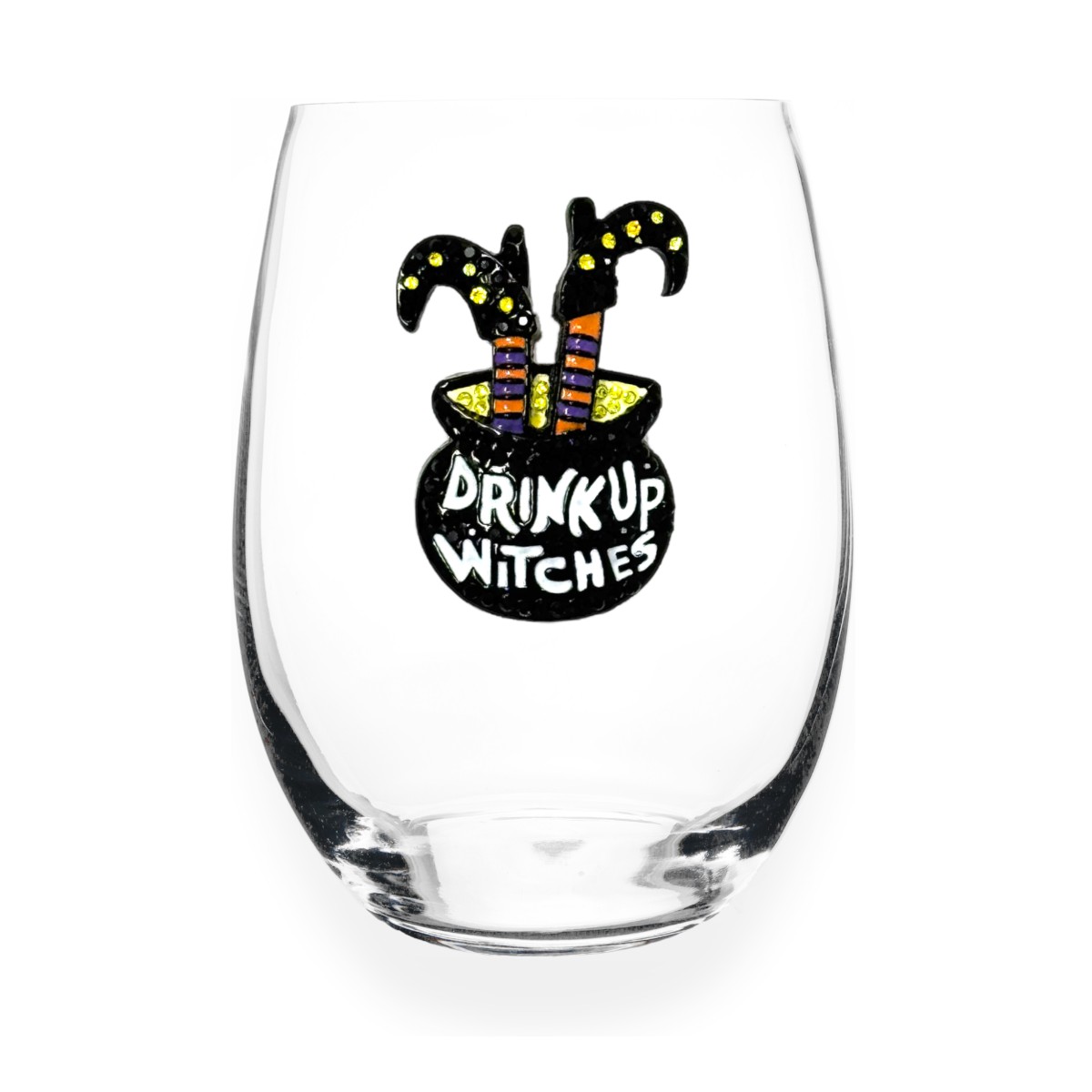 The Queens' Jewels Drink Up Witches Wine Glass. Stemless | 0900-051-200 ...