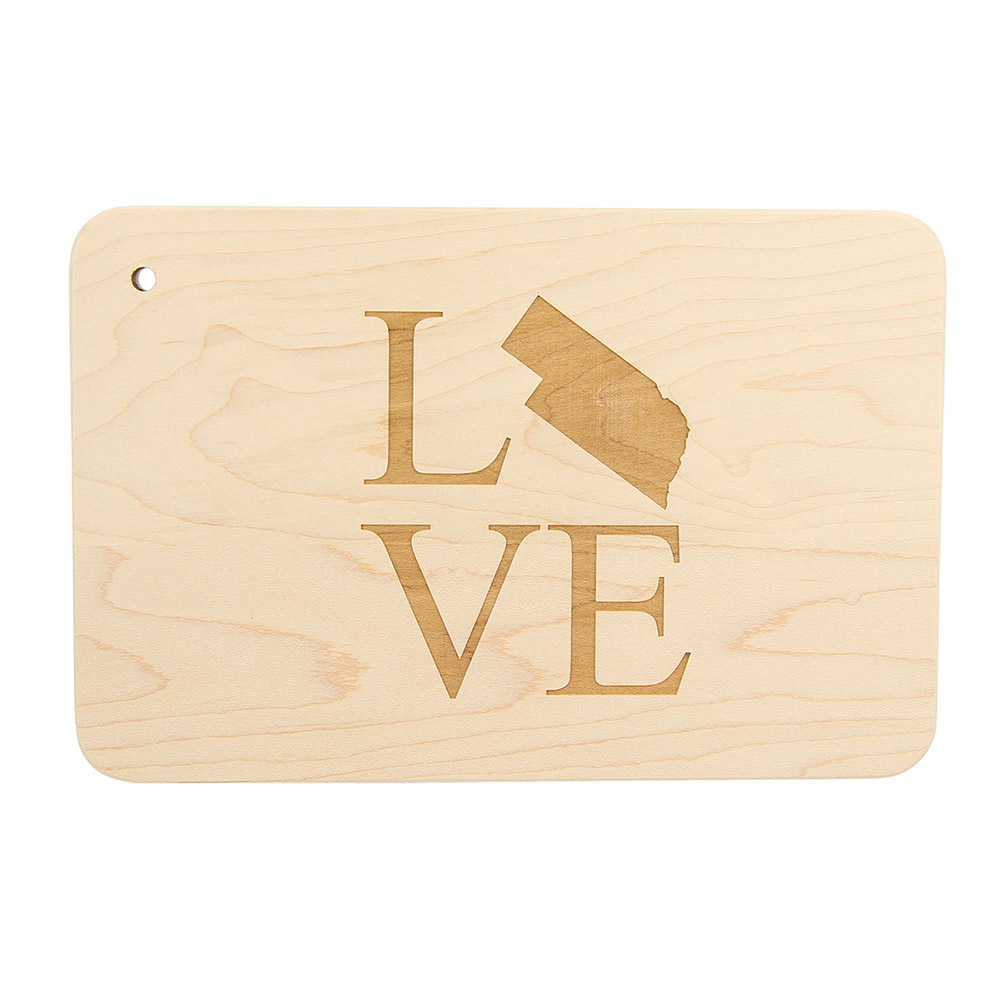Maple Leaf at Home Rectangular Nebraska Board, 9" | 906RE-LOVE | Borsheims