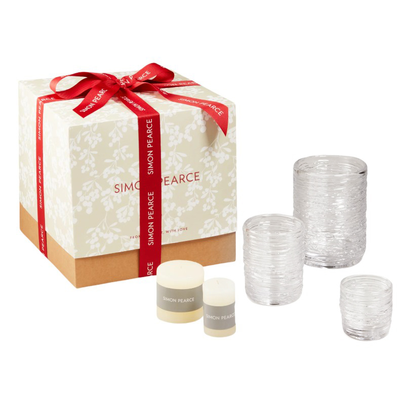 Simon Pearce Echo Lake Candlelight Trio Gift Set | 10392 | Borsheims