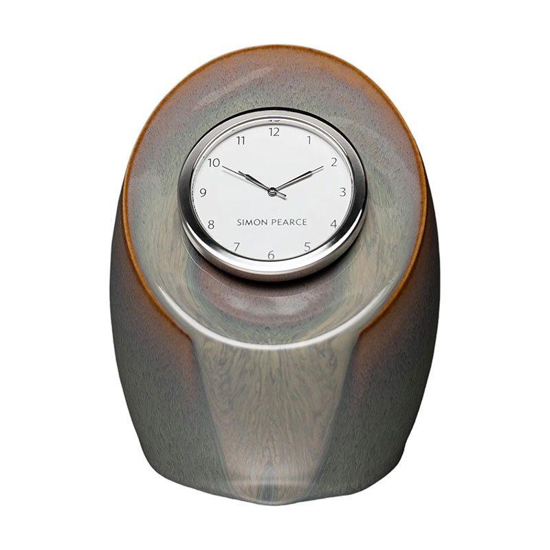 Simon Pearce Addison Pottery Clock, Moss | 10361-MOSS GLEN | Borsheims