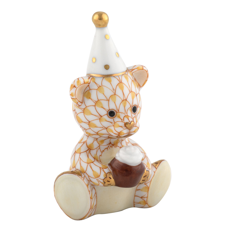 Herend Birthday Bear Figure | SVHJ16228000 | Borsheims
