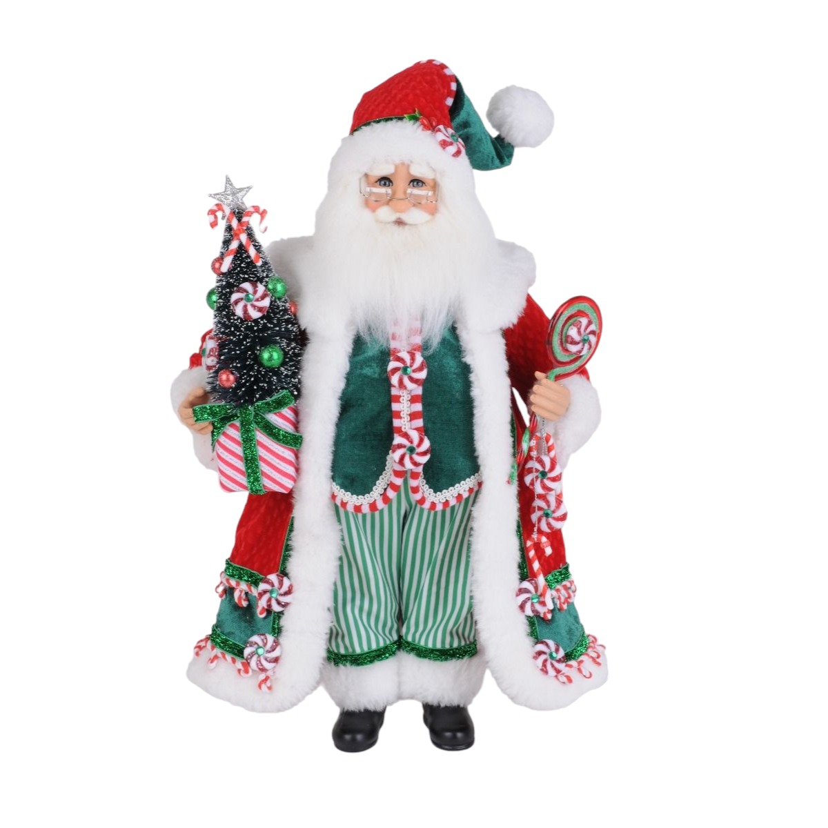 Karen Didion Peppermint Swirl Santa | CC16-255 | Borsheims