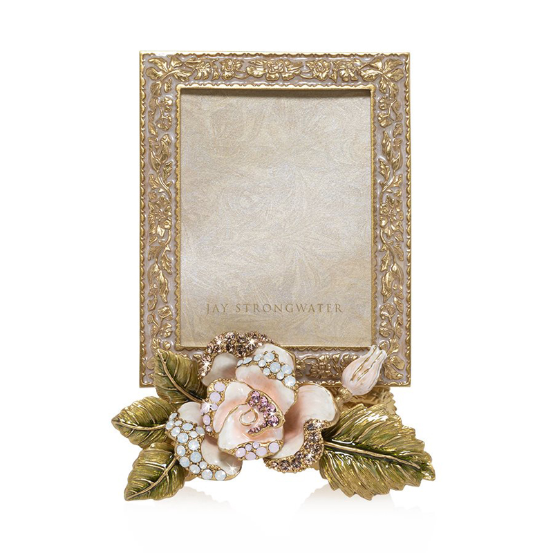 Jay Strongwater Belle Rose Frame, 3" x 4" | SPF5869-258 | Borsheims