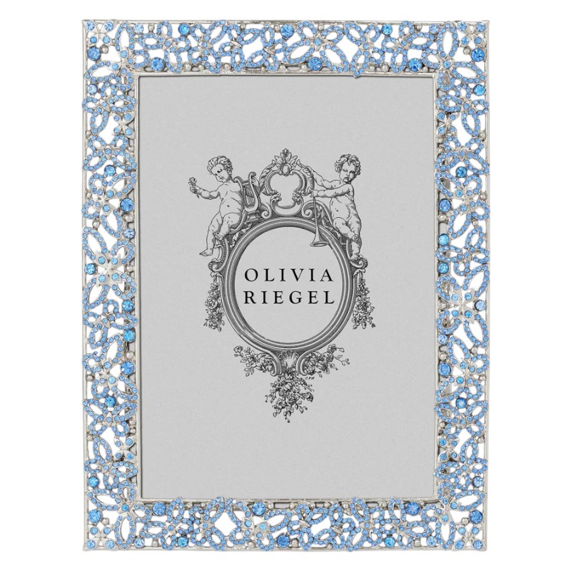 Olivia Riegel Silver Papillon with Light Sapphire Crystals Frame, 5x7 ...