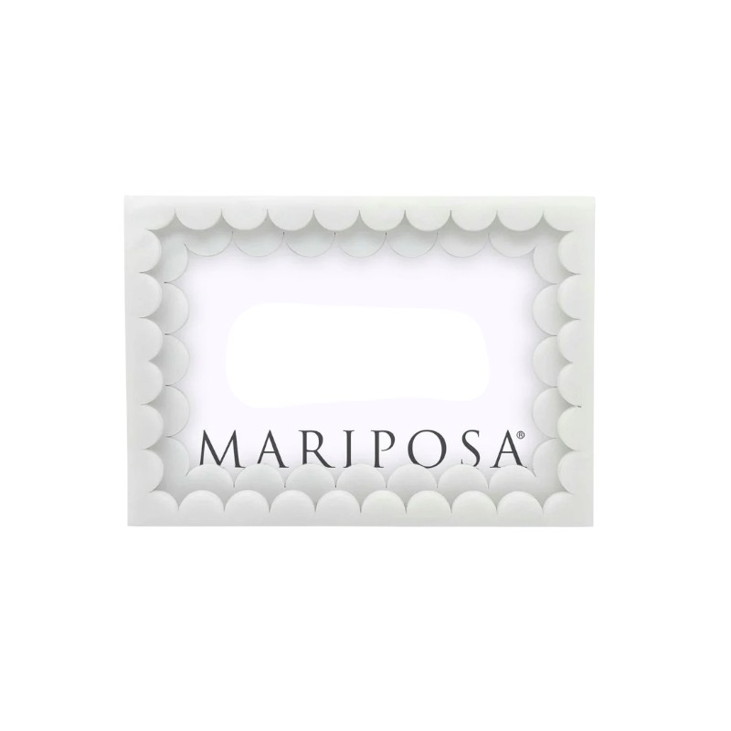 Mariposa White Acrylic Double Scallop Frame, 4x6 | 8040 | Borsheims
