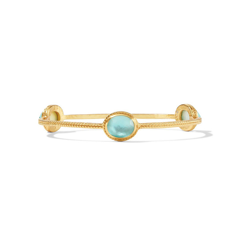 Julie Vos Calypso Bangle in Iridescent Bahamian Blue | BG212GIBB-M ...
