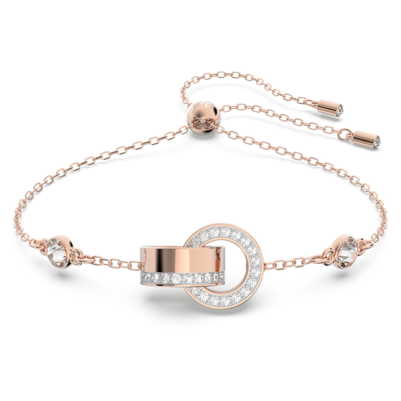 Swarovski Hollow Bracelet, White and Rose Gold Tone Plated | 5636498 ...