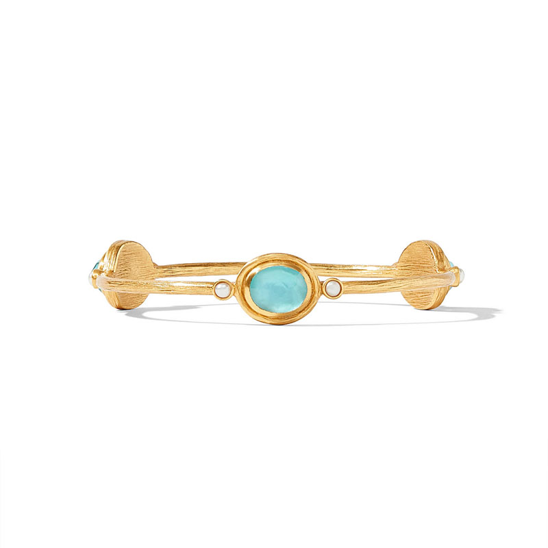 Julie Vos Simone Medium Bangle in Iridescent Bahamian Blue | BG242GIBB ...
