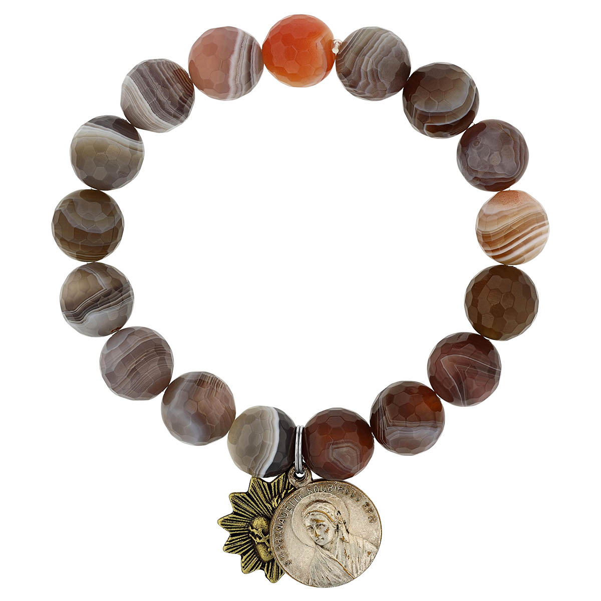 Miracle Icons By Mary Jo Pane 12mm Botswana Agate Bracelet | B-12MM ...