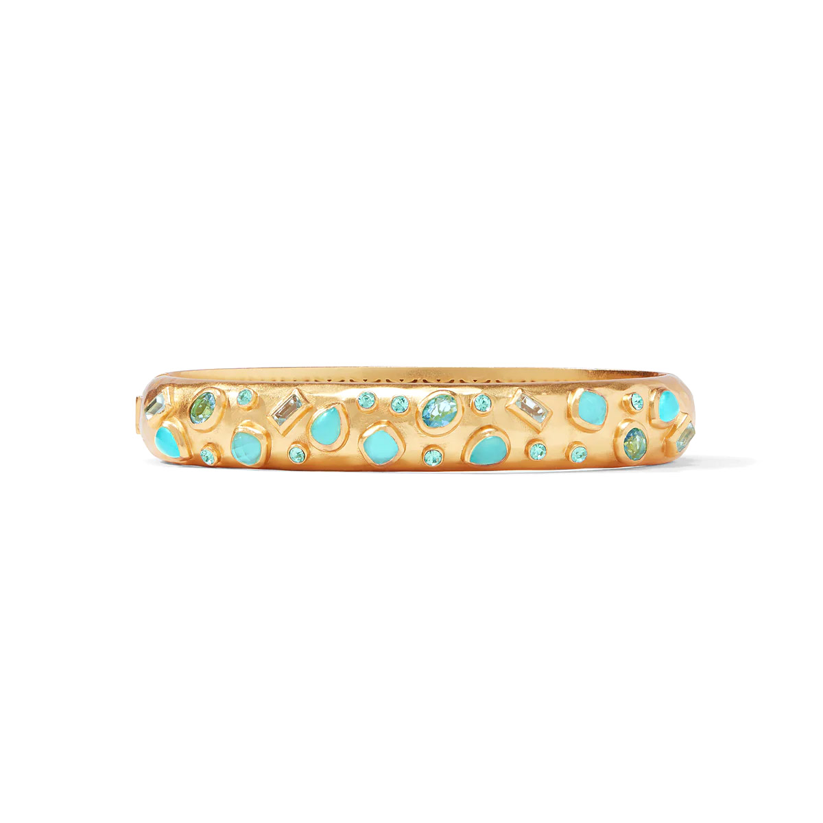 Julie Vos Antonia Mosaic Hinge Bangle, Iridescent Bahamian Blue ...
