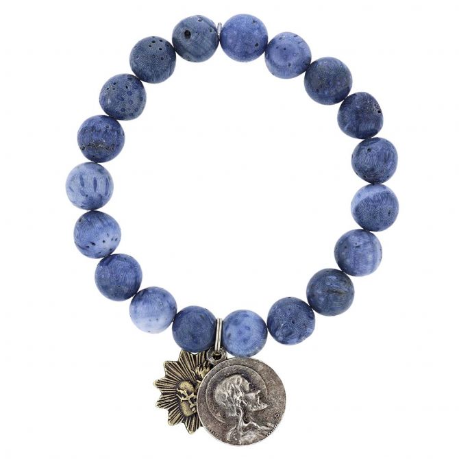 Miracle Icons by Mary Jo Pane 10mm Sponge Coral Bracelet | B-SPONGE ...