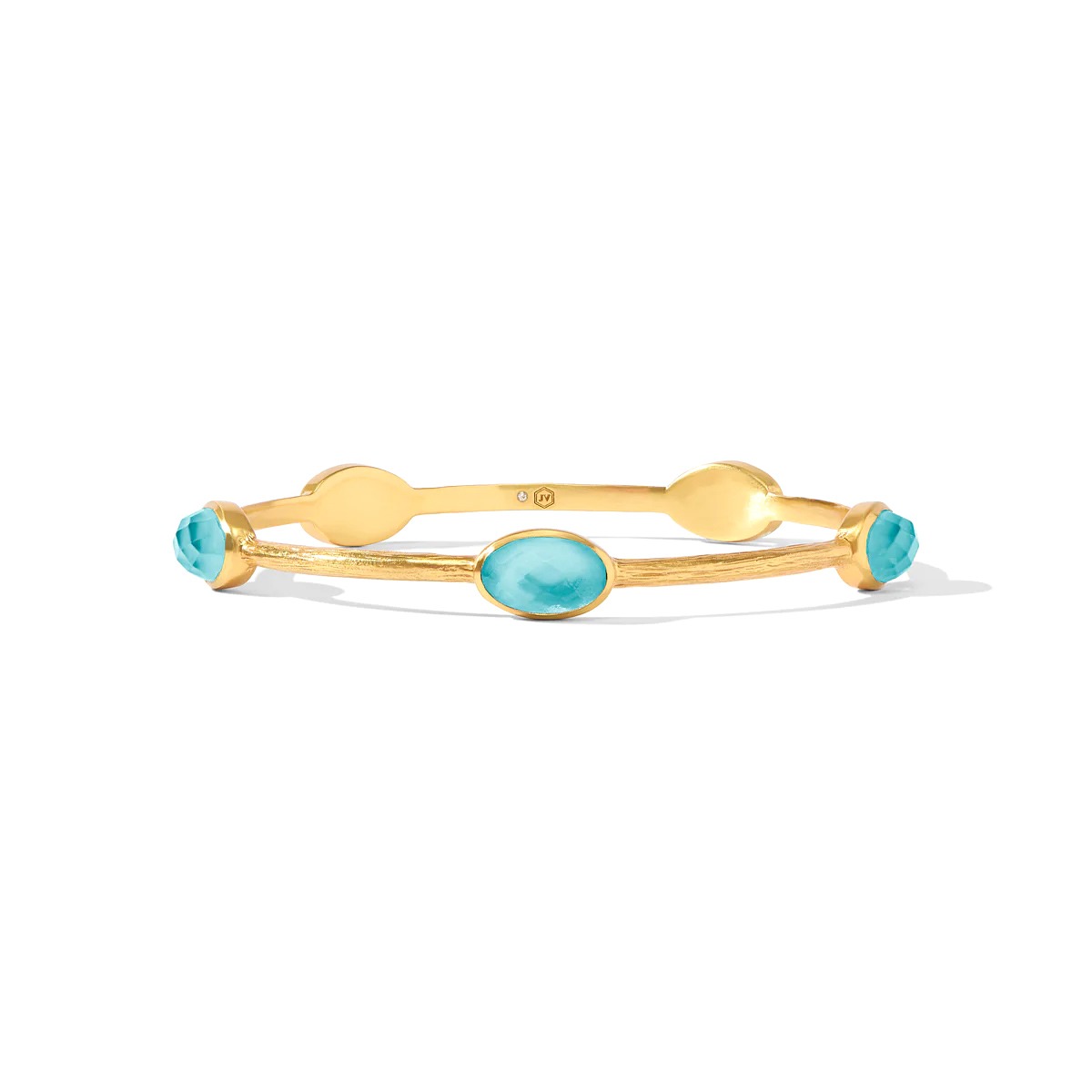 Julie Vos Ivy Stone Bangle, Iridescent Bahamian Blue | BG282GIBB-M ...