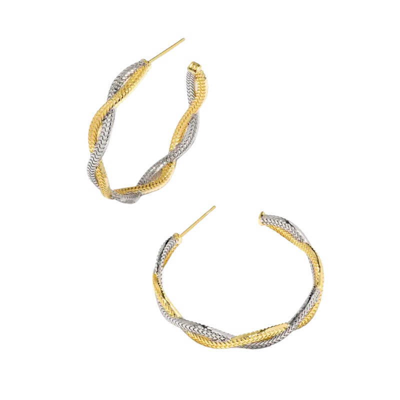 Kendra Scott Hayden Hoop Earrings in Mixed Metal | 9608864075 | Borsheims