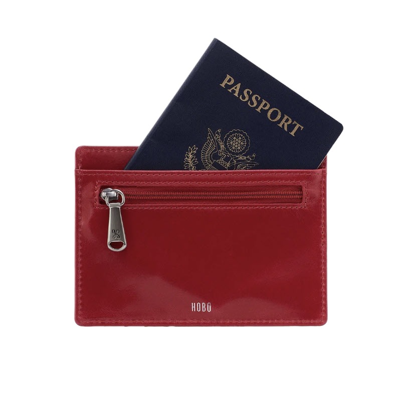 HOBO Euro Slide Card Case, Claret | VI-32172CLRT | Borsheims
