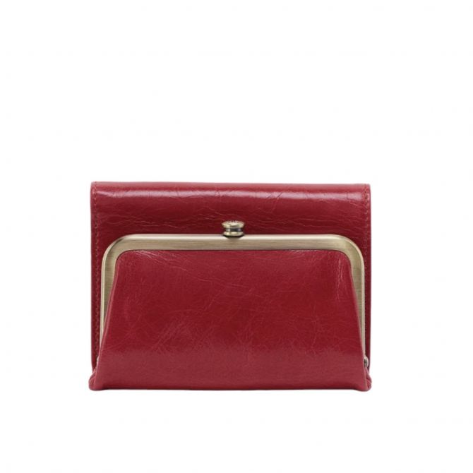 HOBO Robin Compact Wallet, Claret in Polished Leather | VI-32463CLRT ...