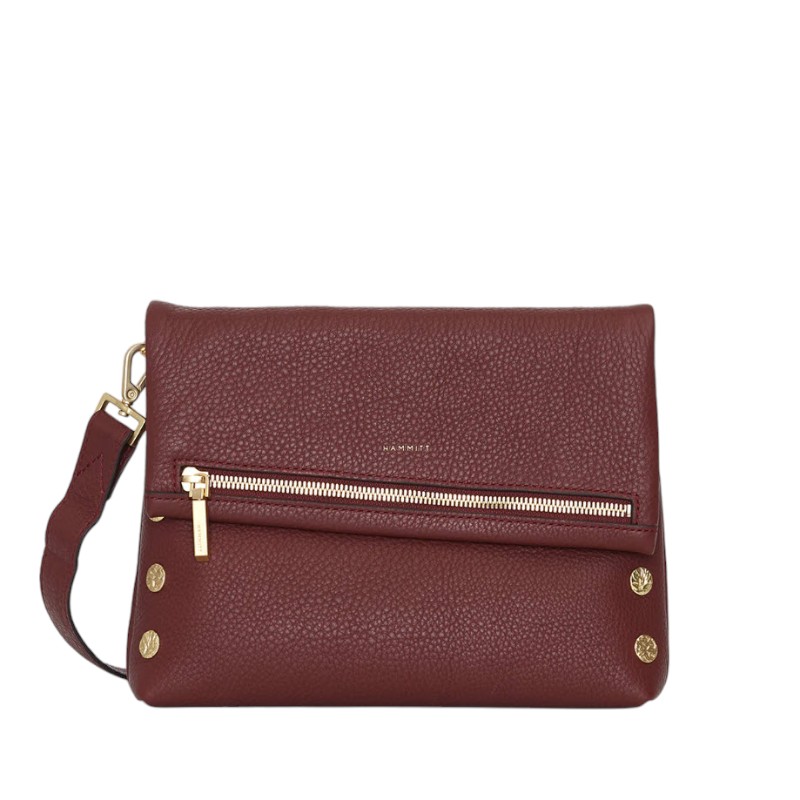 Hammitt VIP Medium Crossbody Clutch, Pomodoro Red and Brushed Yellow ...