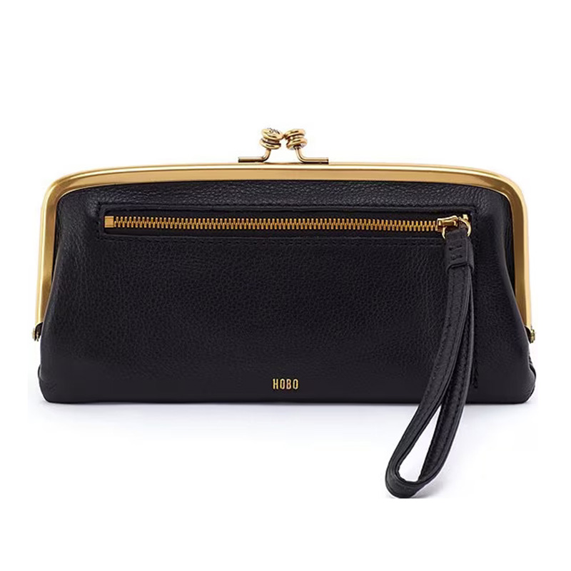 HOBO Cora Large Frame Wallet, Black | SO-81111BLK | Borsheims