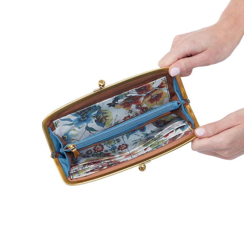 HOBO Cora Large Frame Wallet, Dusty Blue | SO-81111DBLU | Borsheims