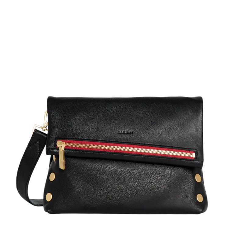 Hammitt VIP Medium Crossbody, Black and Brushed Yellow Gold Hardware ...