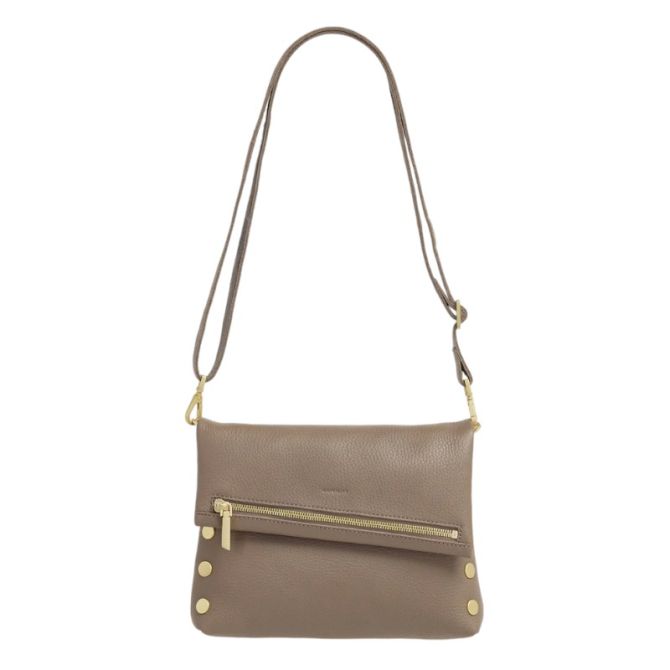 Hammitt VIP Medium Crossbody, Sculpted Taupe and Brushed Yellow Gold ...