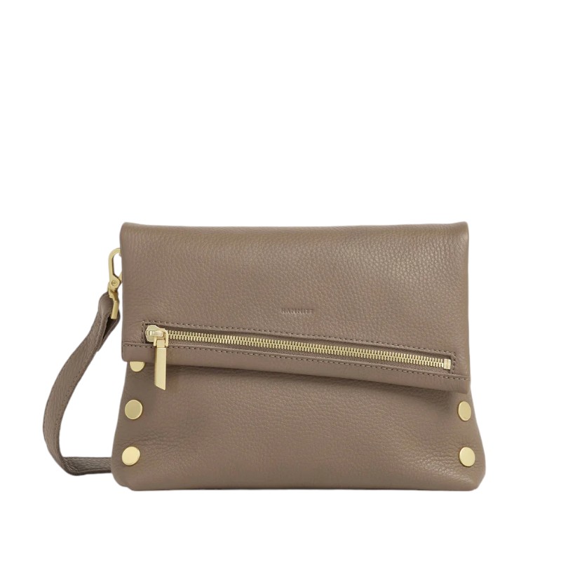 Hammitt VIP Medium Crossbody, Sculpted Taupe and Brushed Yellow Gold ...