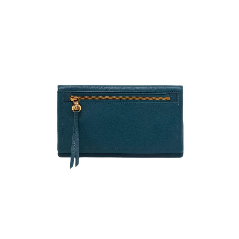 HOBO Lumen Continental Wallet, Midnight Teal Pebbled Leather | SO ...