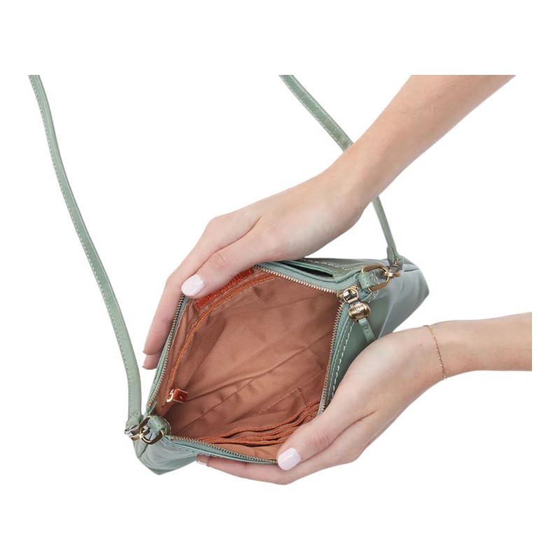HOBO Darcy Crossbody, Jade Polished Leather | VI-35810JADE | Borsheims