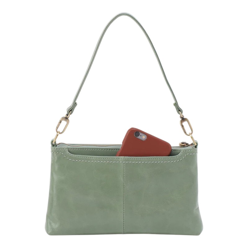 HOBO Darcy Crossbody, Jade Polished Leather | VI-35810JADE | Borsheims