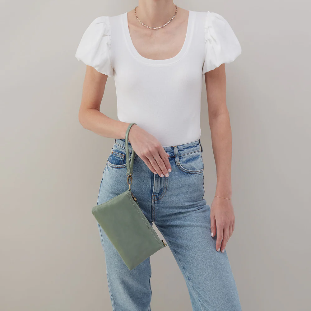 HOBO Darcy Crossbody, Jade Polished Leather | VI-35810JADE | Borsheims