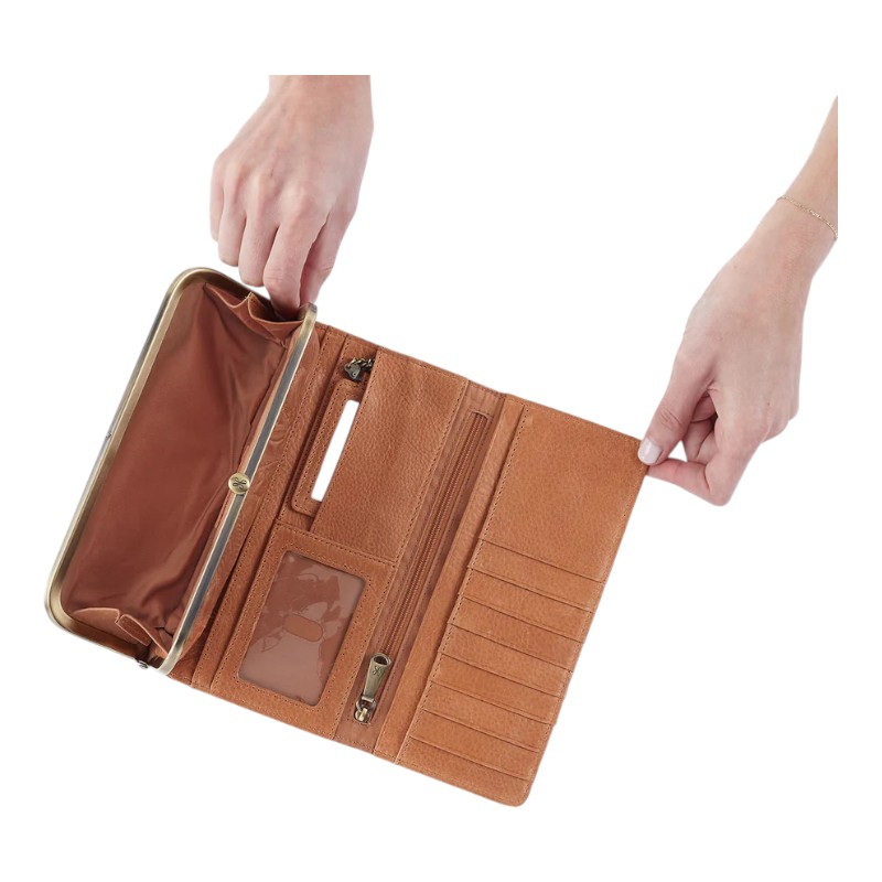 HOBO Rachel Continental Wallet, Saddle Tooled Embossed Leather | EM ...