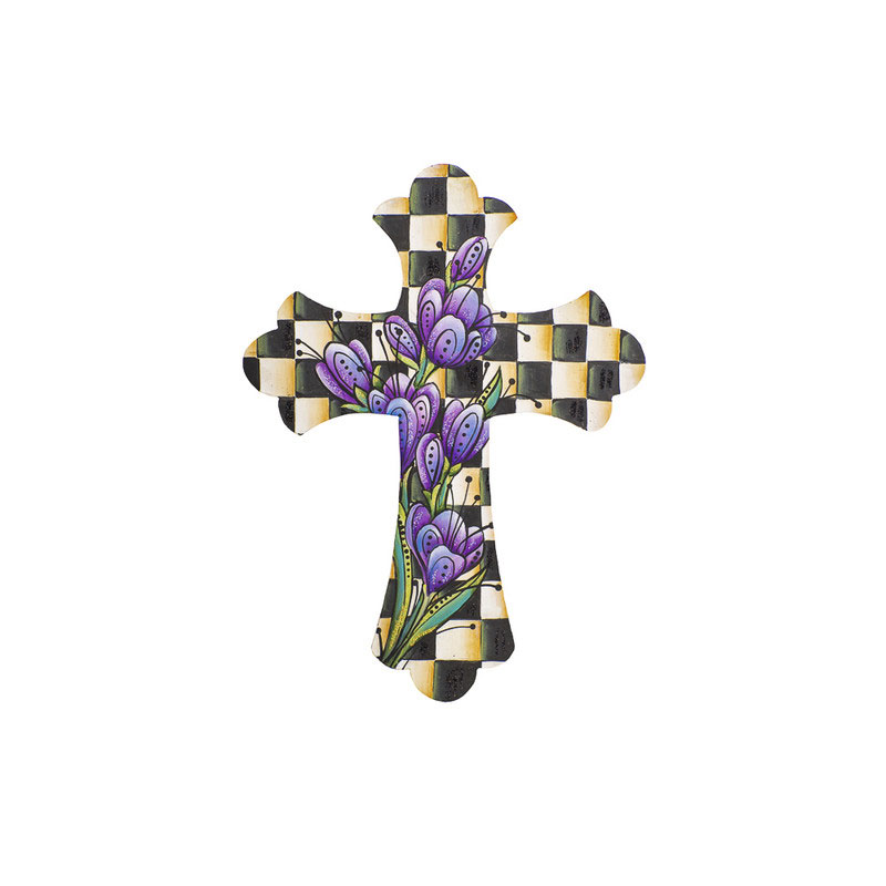 Elegant Purple Floral Cross Stake | Borsheims
